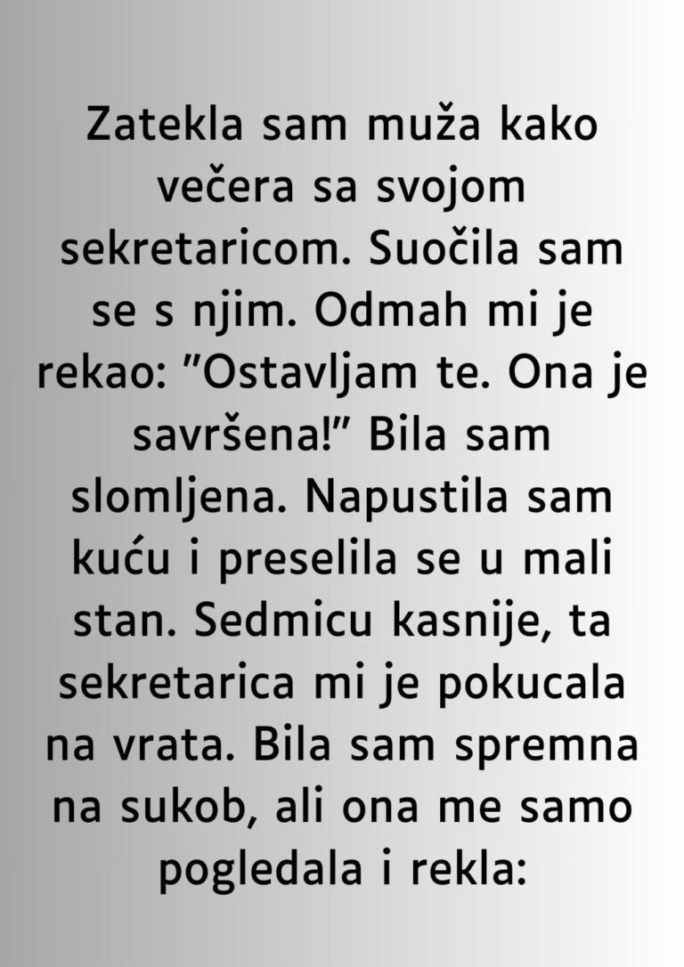 Zatekla sam muža kako večera sa svojom sekretaricom…” – Dragulj FM